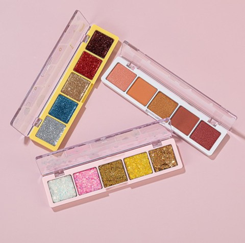 Buy 5 Colors Glitter Eyeshadow Cream Pallet Eye Shadow Glitter Palette ...