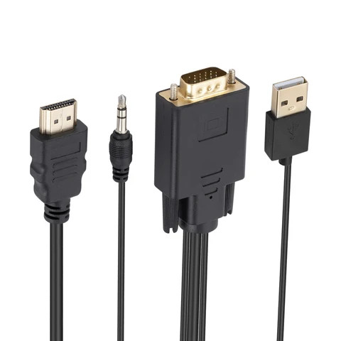 Buy 6 Feet 1.8m 1080p 60hz Vga To Hdmi Adapter Converter Cable Vga ...