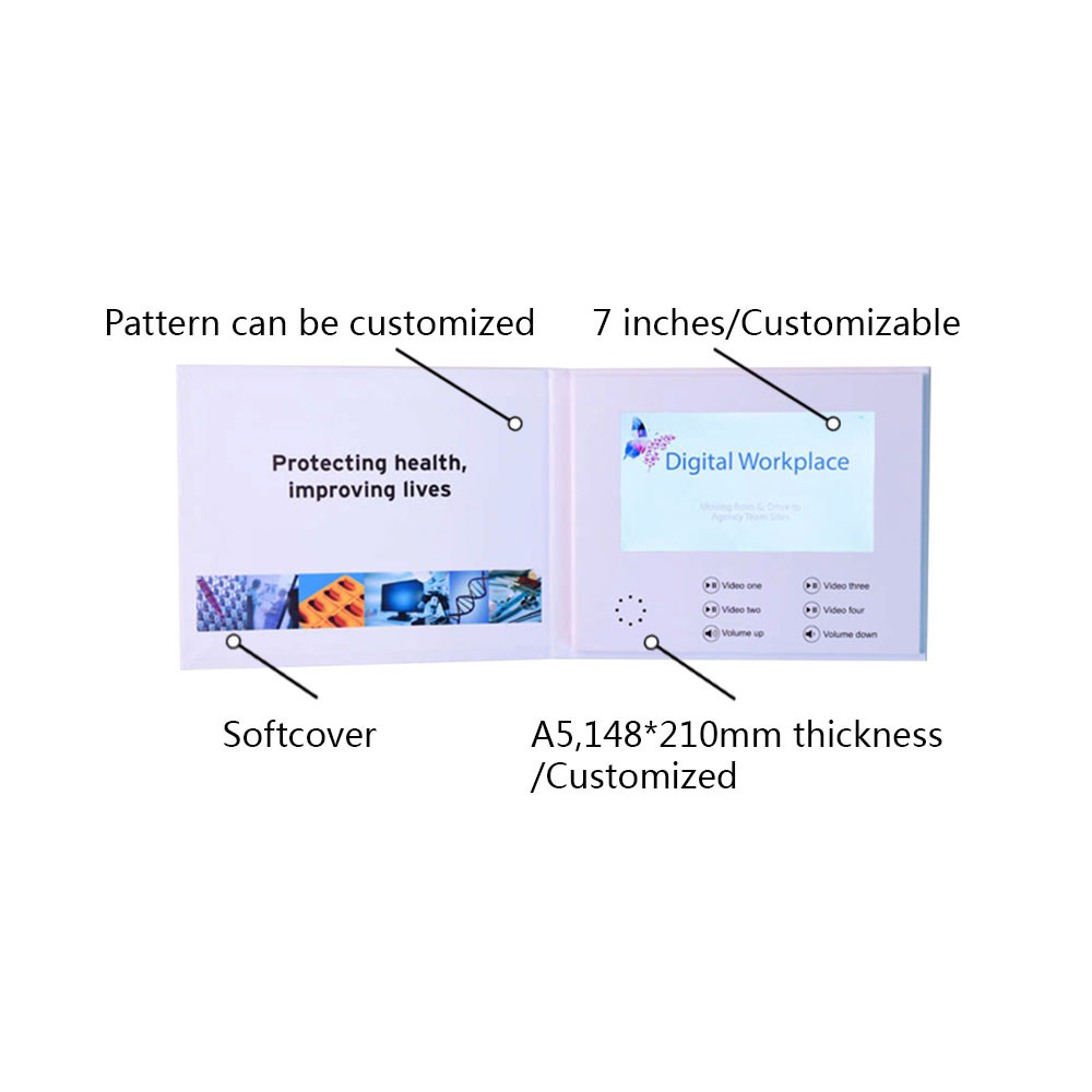 Buy 7 Inch Tft Lcd Video Player Module Video Booklet A5 Lcd Video ...
