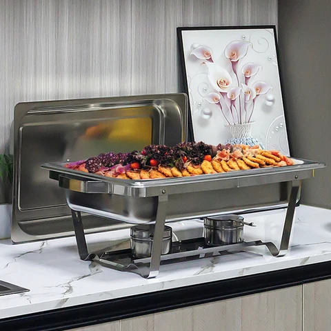 Buy 9l Economic Rectangular Chafing Dish Stainless Steel Buffet Food ...
