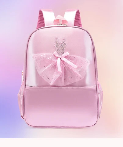 Buy Ballet Dance Pink School Bag Girl Backpack For Dancing Pink Bow ...