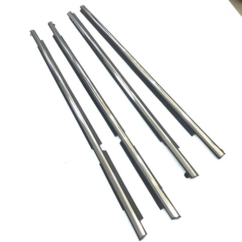 Buy Black Chrome Outer Window Weatherstrip Sweep Trim For Land Cruiser ...
