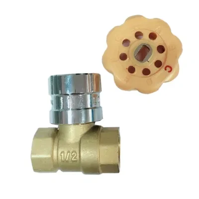 Buy Brass Magnetic Lockable Ball Valve With Key from Ningbo Yinzhou ...