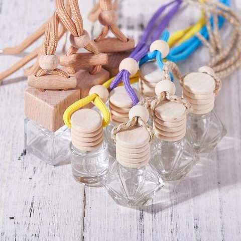 Buy Car Hanging Perfume Bottle With Wooden Cap Car Air Freshener ...