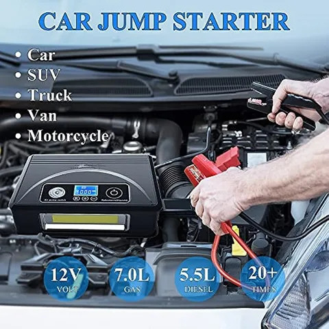 Buy Car Jump Starter With Air Compressor, Multi-function Jump Box 500a ...