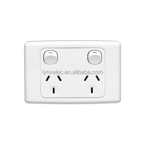 Buy Clipsal 2000 Series 2025-we Double Switch Socket Outlet Powerpoint ...