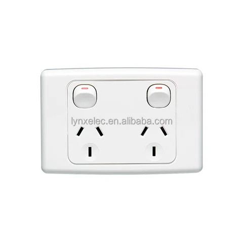 Buy Clipsal 2000 Series 2025-we Double Switch Socket Outlet Powerpoint ...