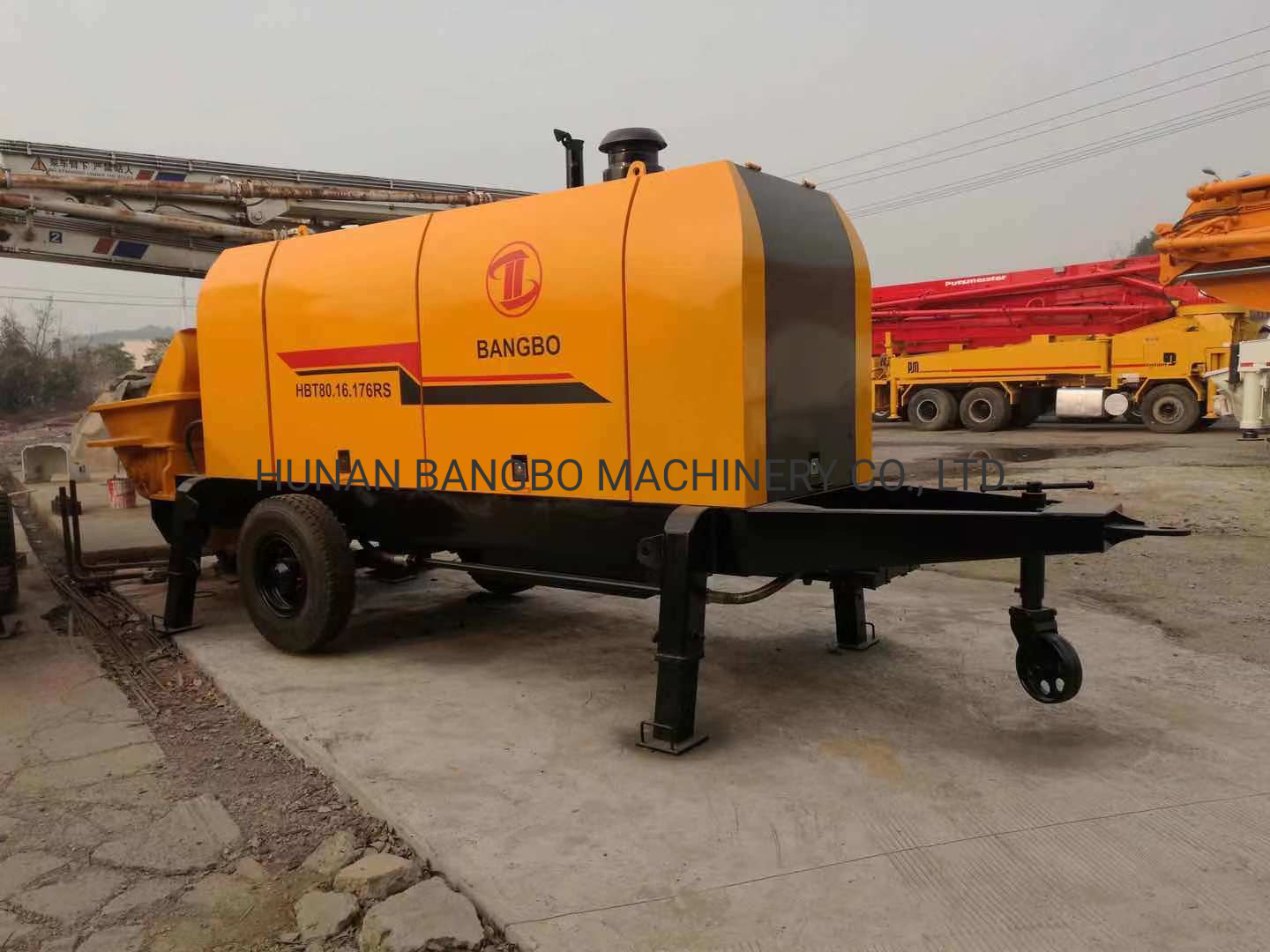 Buy Construction Machinery Portable Stationary Concrete Trailer Pump ...