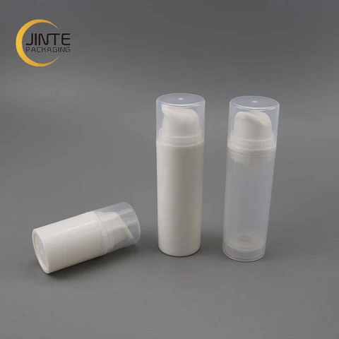 Buy Cosmetics Packaging White Or Clear Plastic Bottle With Pump , Diam ...
