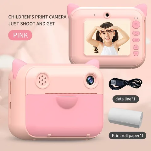 Buy Cute Cartoon Kids Instant Camera Children Fun Digital Camera Built ...