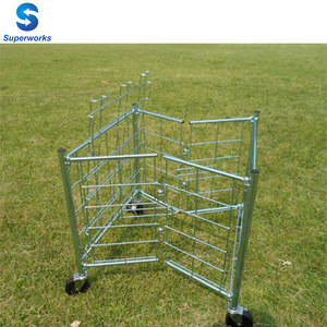 Buy Entertainment Team Sports Folding Push Cart Ball Collecting Trolley ...