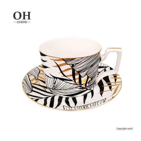 Buy Fine Bone China Cup And Saucer Delicate Tropical Rain Forest Design ...