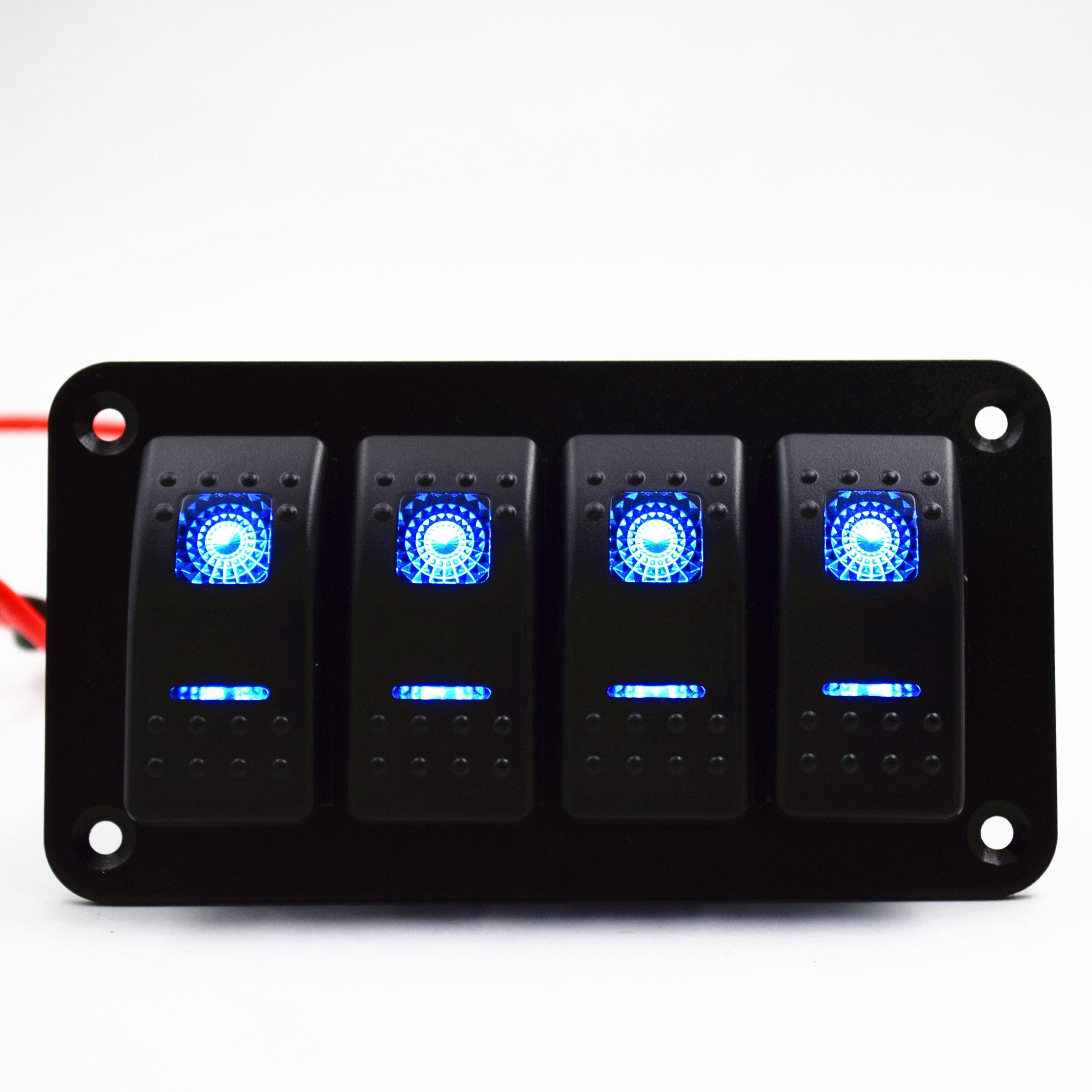 Buy Four Gang Rocker Switch Panel With Led Light For Car Marine Boat ...