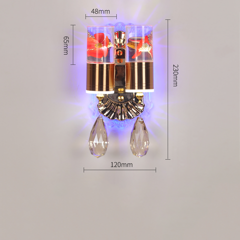 Buy Oem Odm Gold Wall Lamp Bedroom Wall Light With Three Color Wall ...