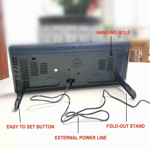 Buy Oversize Large Digital Led Wall Clocks With Indoor Temperature ...