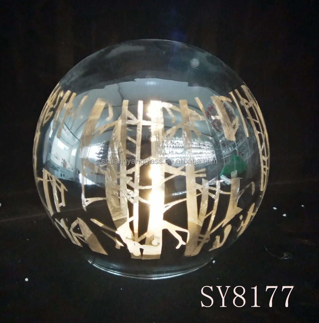 Buy Promotion 120mm Laser Craving Silver Glass Ball Led Light Of Indoor ...