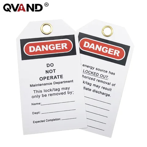 Buy Qvand Safety Security Warning Tag Pvc Label Tags Plastic Safety ...