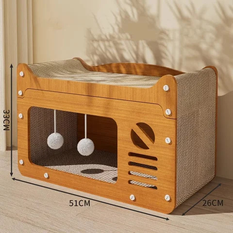 Buy Scratch-resistant Cat Litter Board And Four Seasons Cat House Wood ...