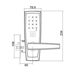 Buy Sliding Door Lock Biometric/electric Mortise Mexico Flat Door Lock ...