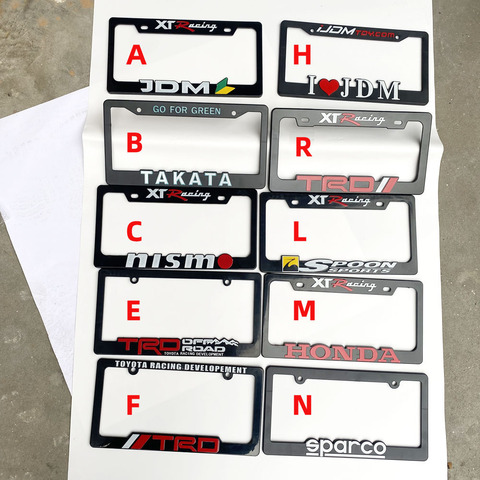 Buy Usa Jdm Trd Plastic Stainless Steel Custom Car License Plate Frame ...