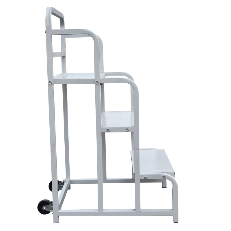 Buy Wholesale Warehouse Steel Platform Climbing Rolling Ladder Cart ...