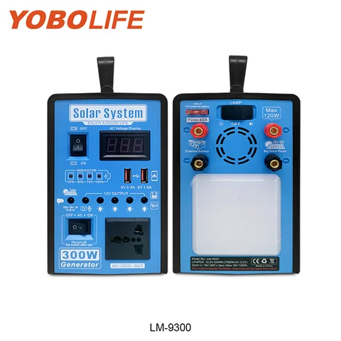 Buy Yobolife 300w Portable Solar Home Generator Camping 12v Solar ...
