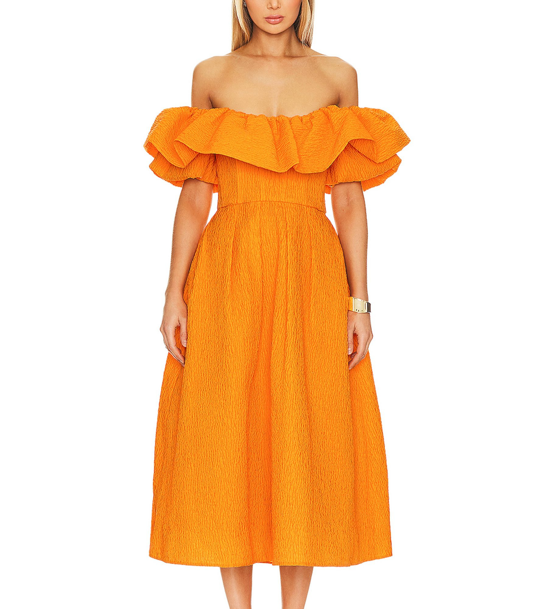 Buy Custom One-shoulder Dress With Ruffled Neckline Elegant Elegant ...