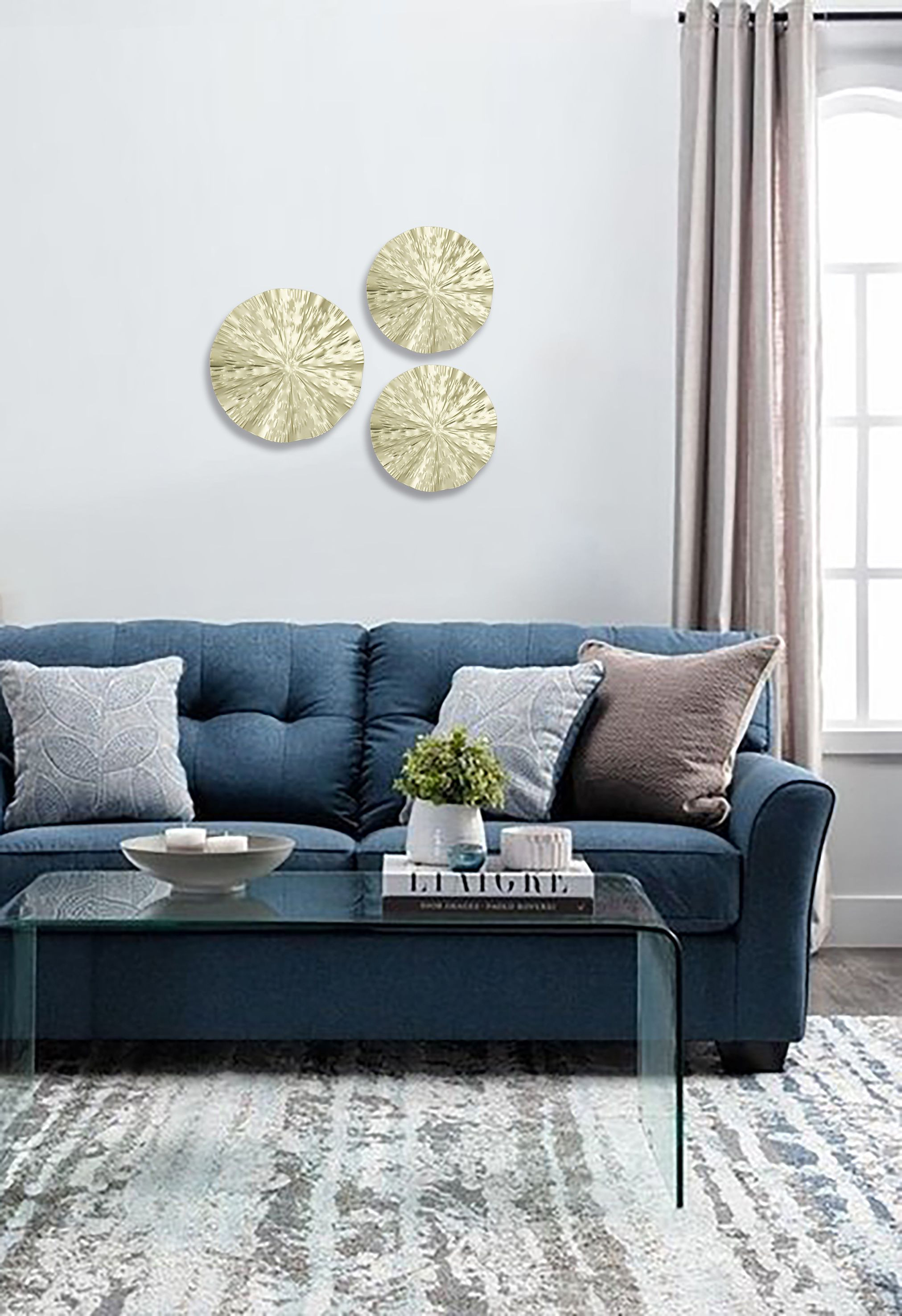 Buy Modern Luxury Home Decor Metal Wall Hanging Ornaments Wall Hanging ...