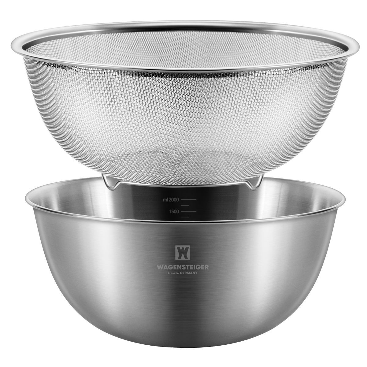 Buy Premium 9.45" Stainless Steel Mixing Bowl & Mesh Colander Combo For ...