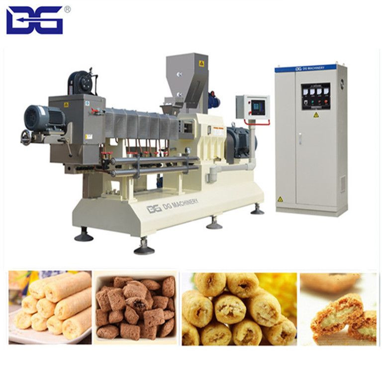 Buy Continuous Automatic Twin Screw Rice Extruding Puffing Machine Rice ...
