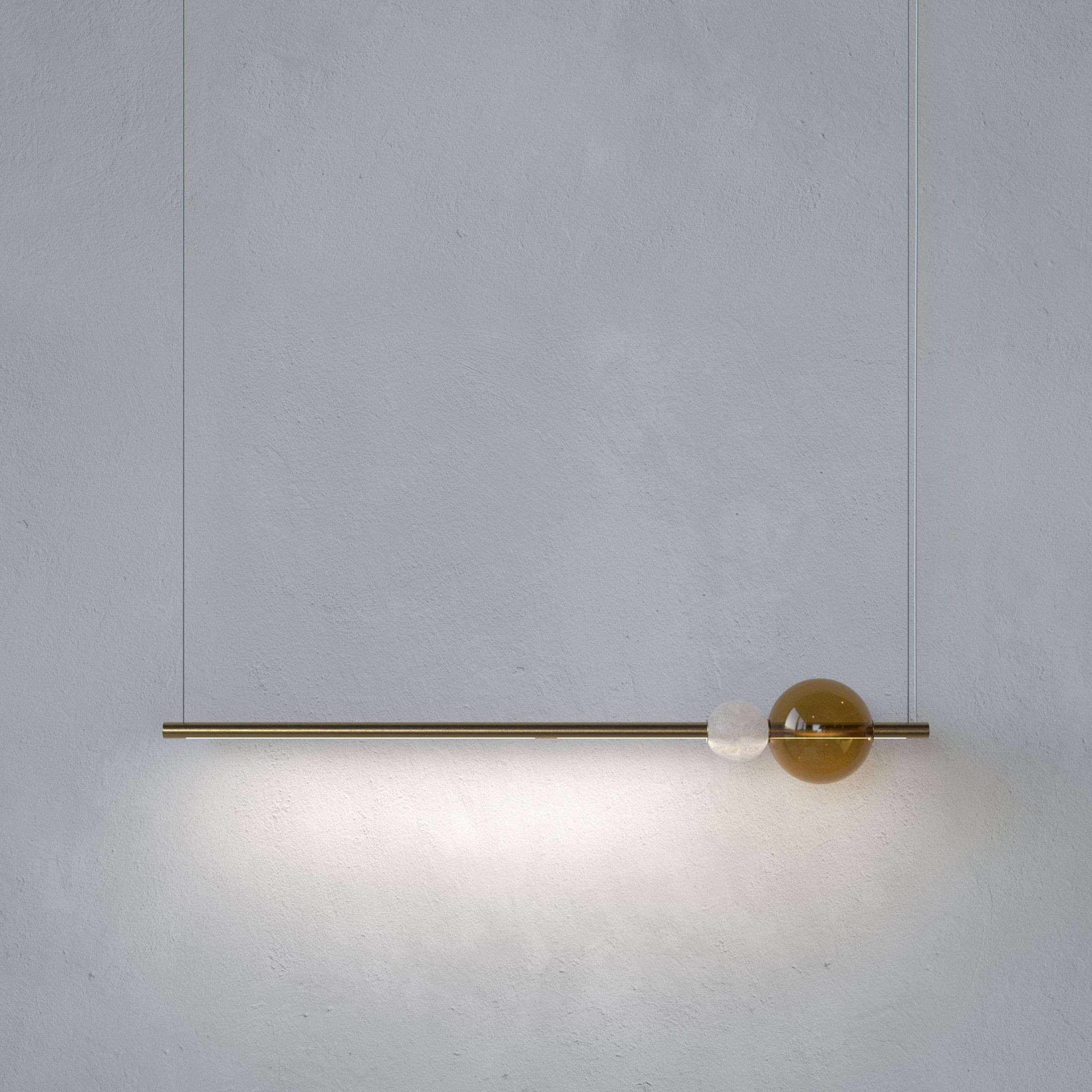 Buy Comet - Linear Brass Pendant from ILANEL DESIGN STUDIO PTY LTD ...