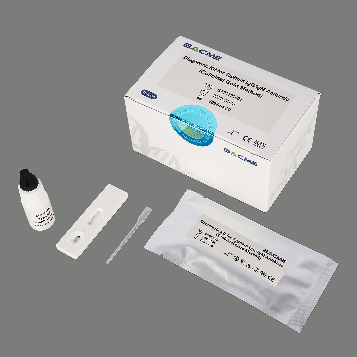 Buy Ce Marked Typhoid Antibody Fever Rapid Test Kit from Company ...