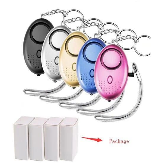 Buy Safety Alarm Device Mini Sos Personal Alarm Keychain With Led Light ...