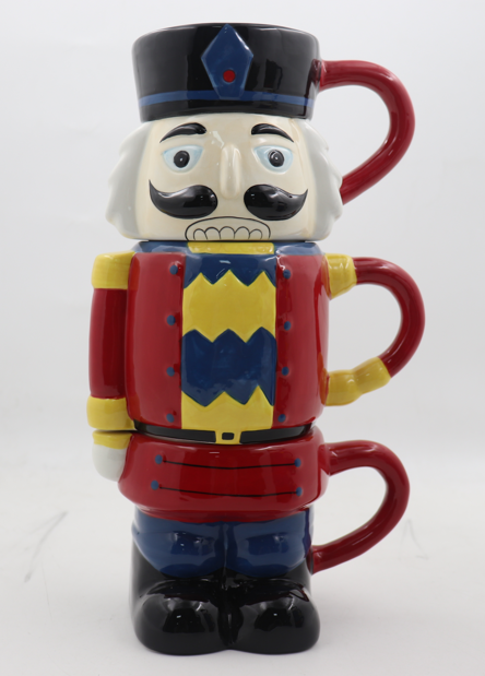Buy Nutcracker Soldier Stackable Hand-painted Ceramic Cup Holder For ...