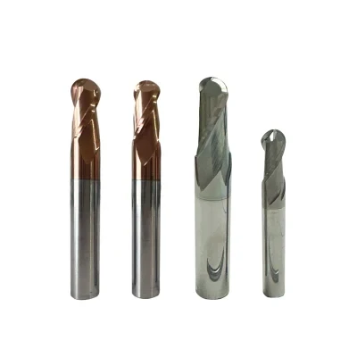 Buy 58 Degree Tungsten Steel Ball End 2 Flute Milling Cutter Extended ...