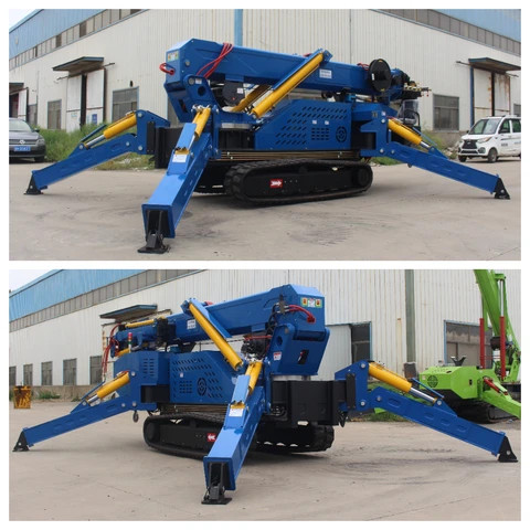 Buy 8 Ton Small Lifting Equipment Spider Crane Diesel And Electric Dual ...