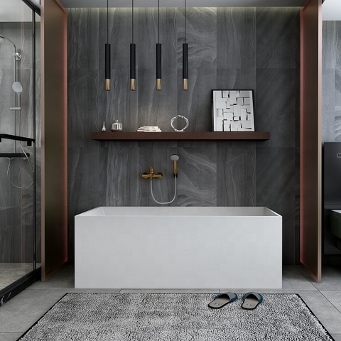 Buy Artificial Stone Bathtub Solid Surface Bathroom Tub Freestanding ...