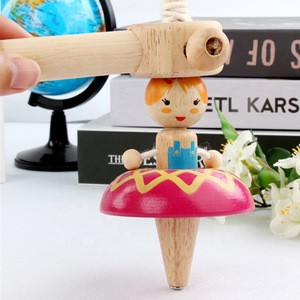 Buy Child Wood Scopperil Peg-top Whipping Gyro Spinning Top from Jinhua ...