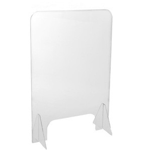 Buy Clear Glass Cashier Checkout Shield Barrier Hanging Acrylic Sneeze ...
