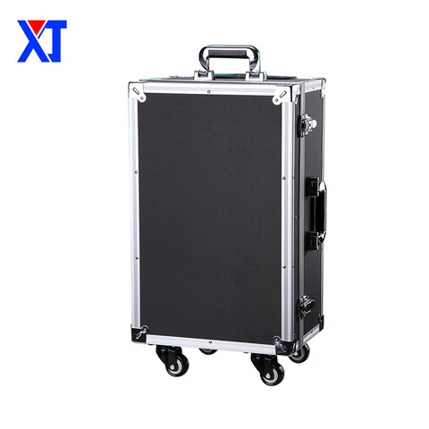 Buy Customised Black Aluminum Beauty Trolley Travel Carrying Case With ...