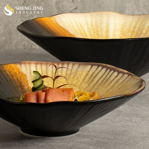 Buy Customized Japanese Two-tone Dinnerware Set Deep Porcelain Salad ...