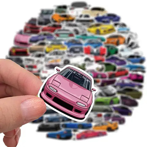 Buy Die Cut Vinyl Stickers Sports Car Racing Sticker Personalized Kids ...
