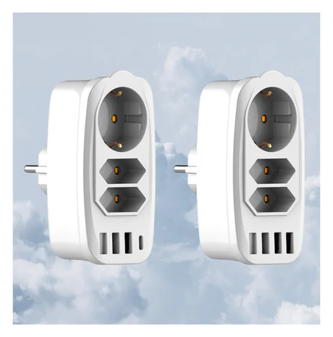 Buy Eu Standard Socket Power Plugs Sockets 250v Power Wall Charger 3usb ...