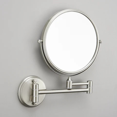 Buy Hotel Contemporary Wall Mount Foldable 360 Swivel Makeup Mirror ...