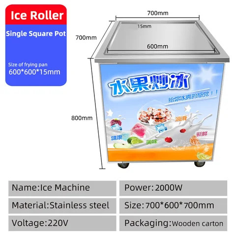 Buy Ice Roll Commercial Use Ice Cream Cold Plate Rolls Machine Fry ...