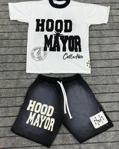 Buy Mens Shorts Set Custom 100% Cotton Patch Embroidery Tee And Shorts ...