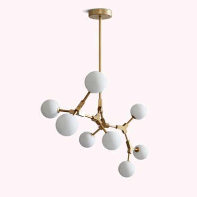 Buy Nordic Modern Style Magic Bean Lamp Golden Branch Glass Ball ...