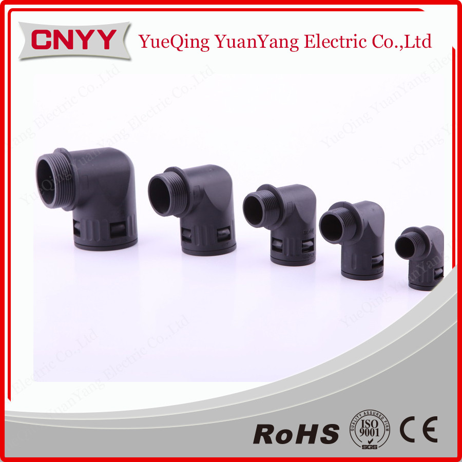 Buy Nylon 90 Degree Quick Union Fitting Elbow Cable Connector For ...