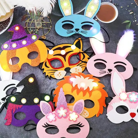Buy Party Mask With Light For Kids For Photo Props Activities Birthday ...