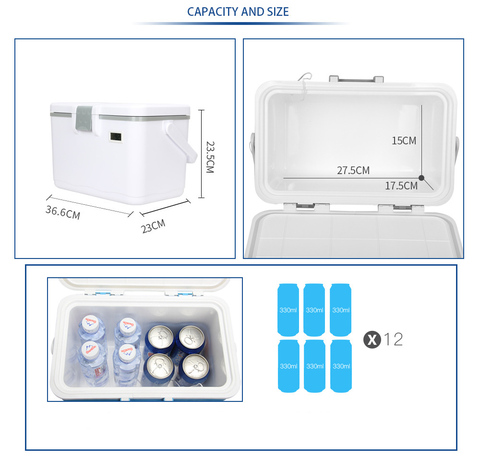 Buy Plastic Portable Medical Ice Cold Vaccine Blood Cooler Box Outdoor ...